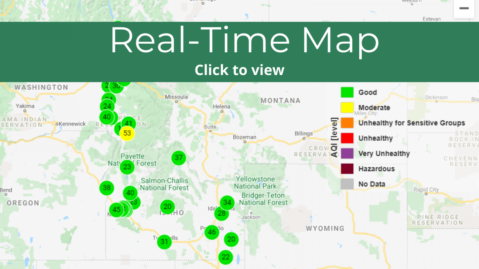 Real-Time Map | Idaho Department of Environmental Quality